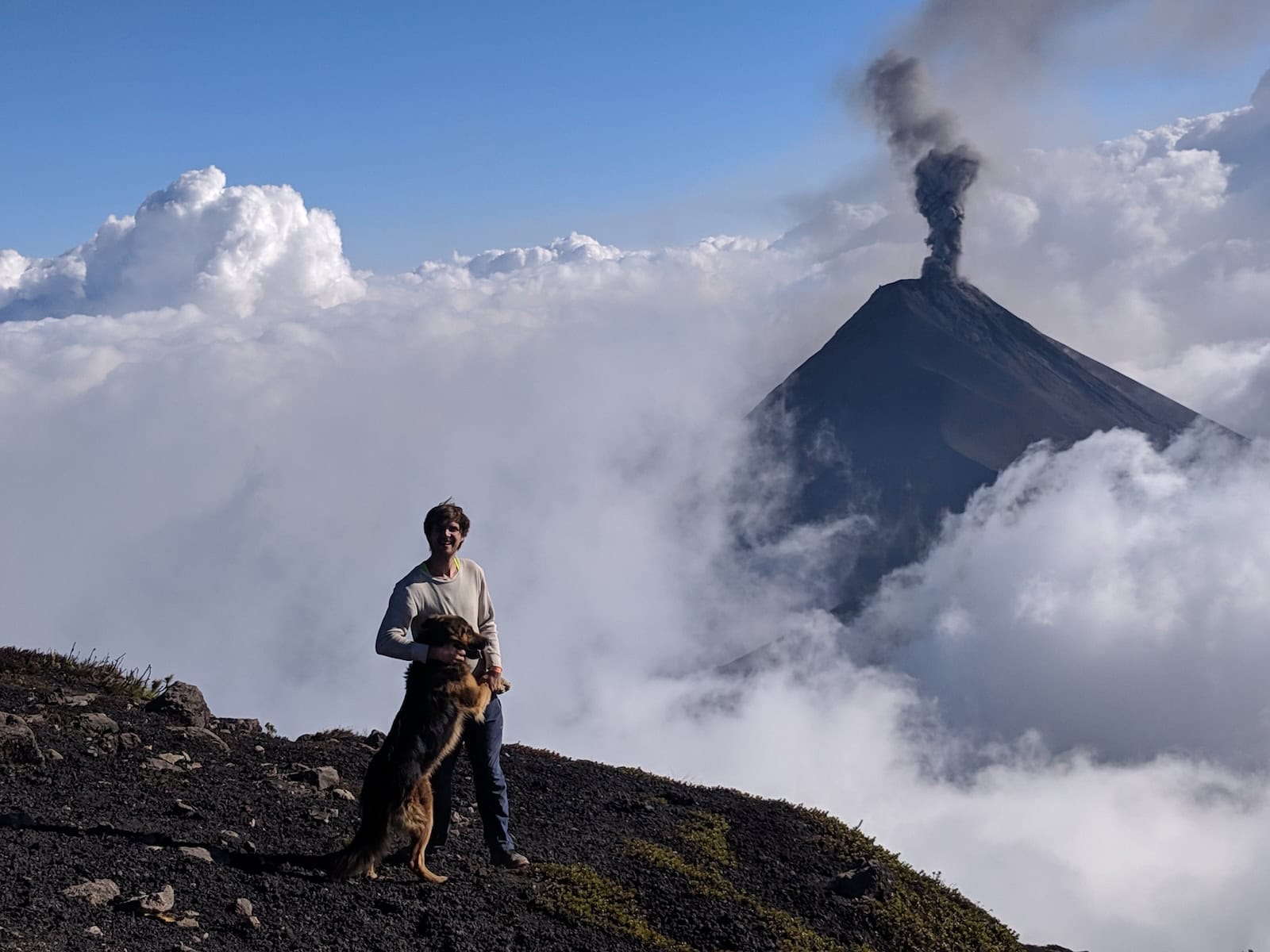 Volcano Hiking with a Dog – Guate Adventure